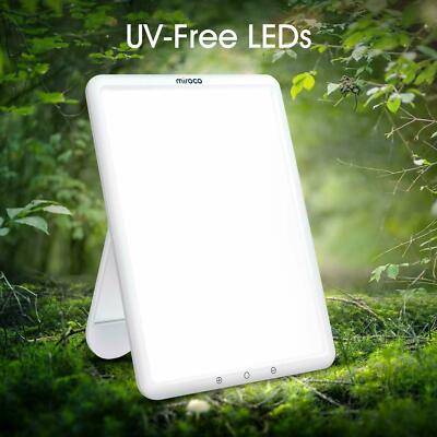 Miroco Light Therapy Lamp UV-Free 10000 Lux LED Light Timer Function ...