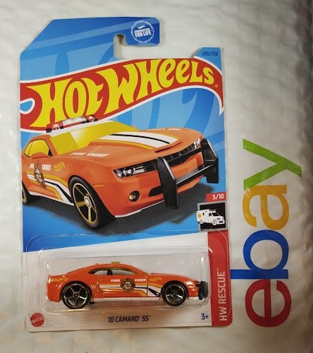 '10 CAMARO SS HOT WHEELS HW RESCUE FIRE CHIEF Orange 2023 203/250 NIP ...