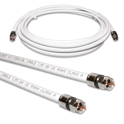 Koaxial Kabel KUPFER mit F-Anschluss 135dB für Vodafone / Unitymedia ...