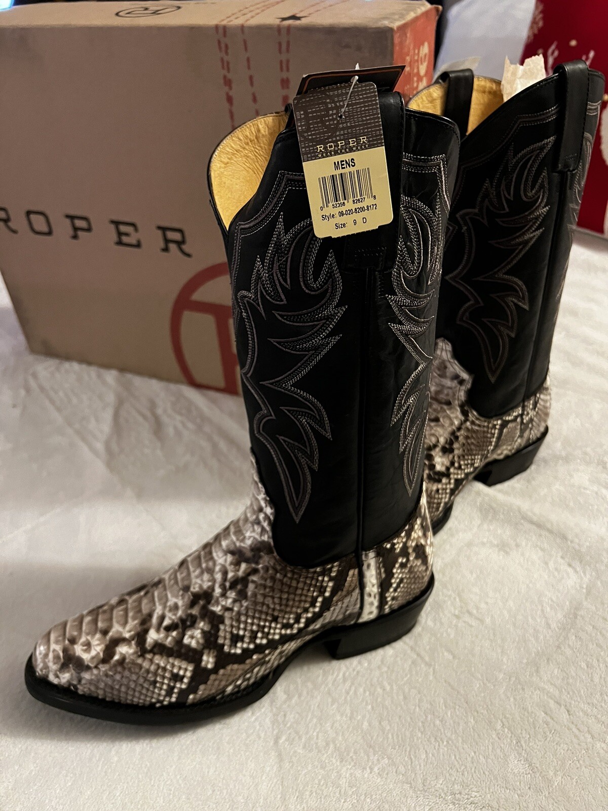 NWT Roper Python Snakeskin Boots | eBay