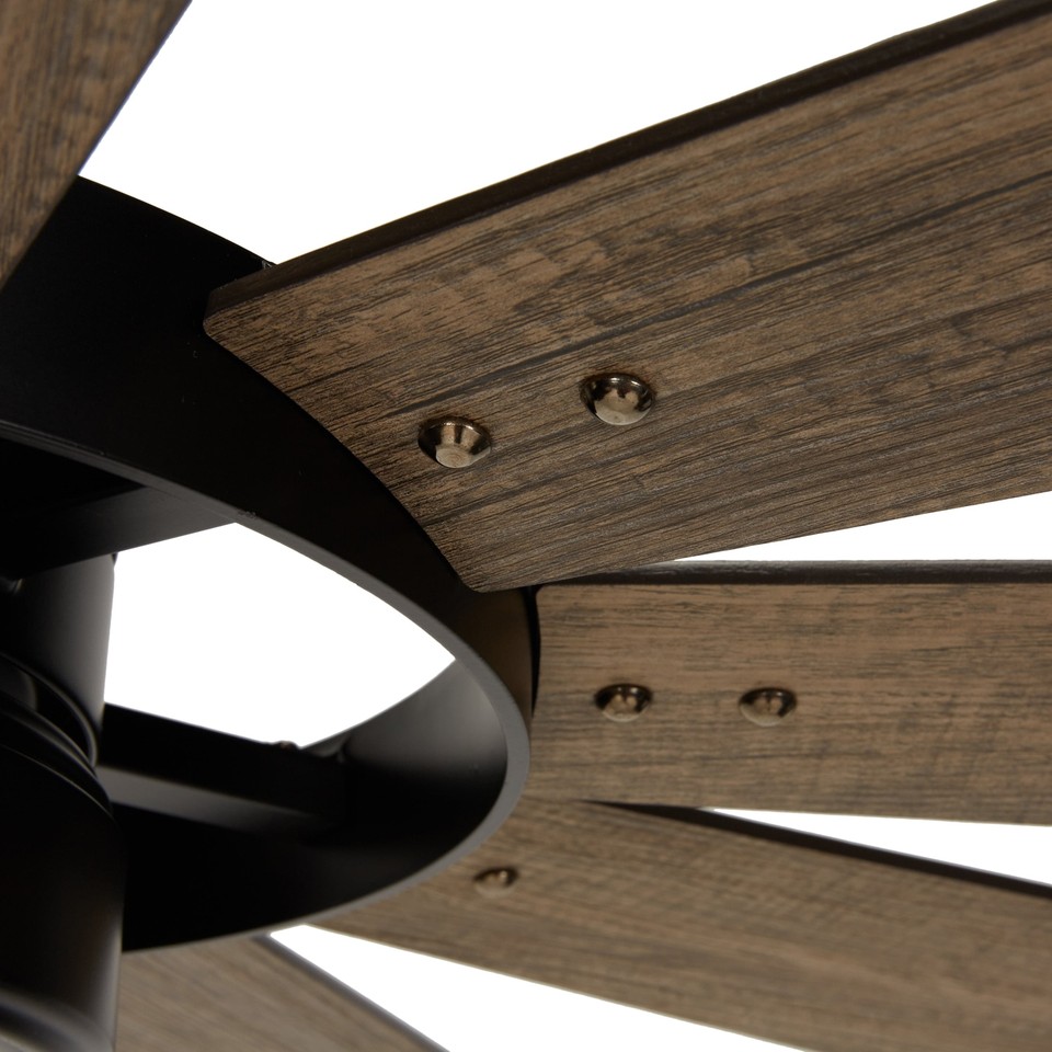 60" Large Windmill Ceiling Fan + Remote Industrial Farmhouse Indoor ...