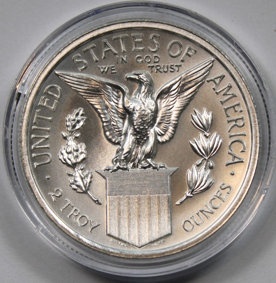 1915 Pan Pac Commem Design High Relief 2 oz .999 Silver Round, Intaglio ...