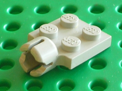 LEGO OldGray Plate Modified 2x2 Tow Ball Socket Ref 3730 Set 483 920 ...