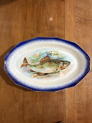 Flow Blue Fish Platter | eBay