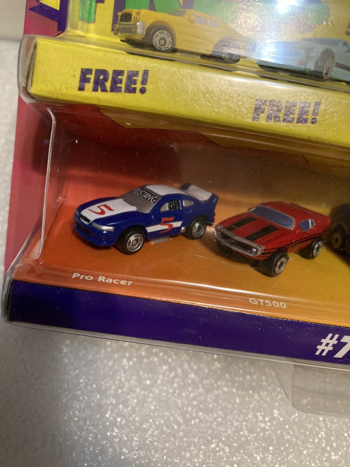 GALOOB MICRO MACHINES DIE CAST MINIATURE CARS #7 MUSTANGS. PLUS 5 FREE ...