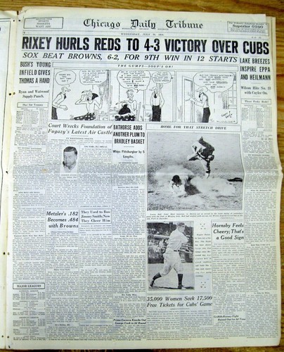 1930 newspaper CHICAGO CUBS baseball team holds EARLY LADIES DAY ...