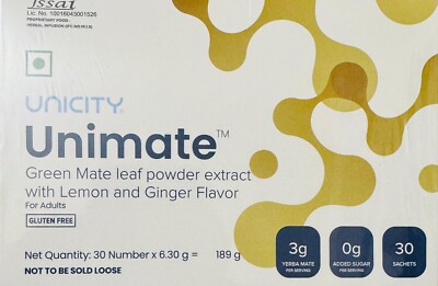 Unicity UNIMATE LEMON GINGER (30 SACHETS Each ) - FREE SHIPPING ...