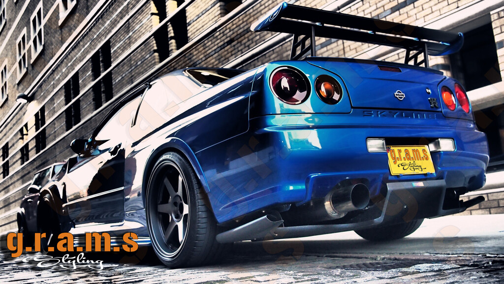 GTR Style Rear Bumper for Nissan Skyline R34 | Grelly UK