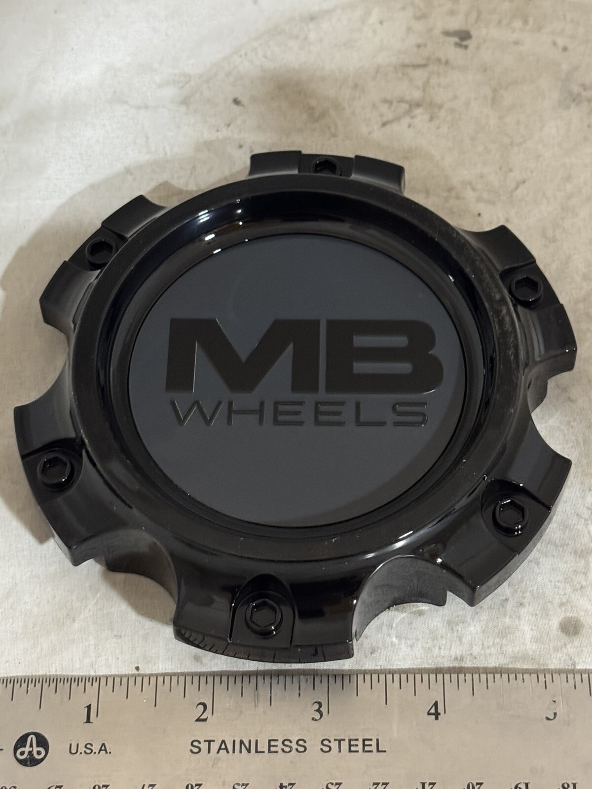 NEW MB Motoring Gloss Black Wheel Rim Hub Cover 6 Lug Cap 5372-61397 ...