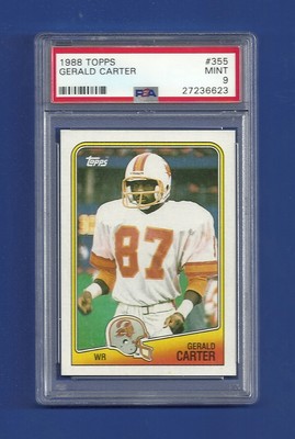 1988 TOPPS #355 GERALD CARTER PSA 9 MINT POP 7 ONLY 4 HIGHER BUCCANEERS ...