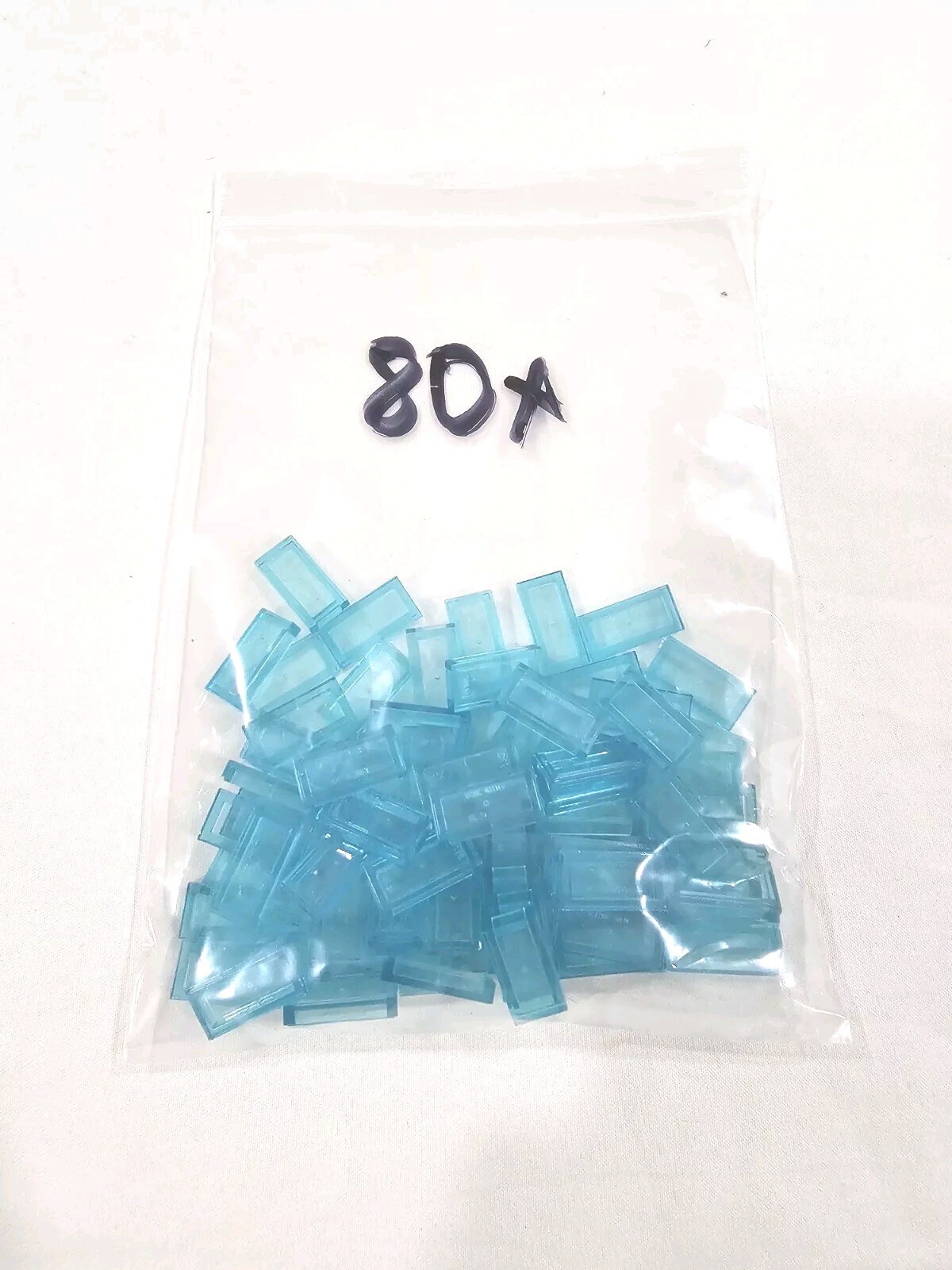 ☀️Lego 1x2 Trans-Light Blue Tiles x80 Building Ice Piece Bulk Lot Legos ...