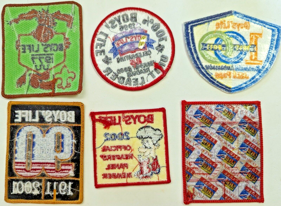 Lot of Six (6) Boys' Life Patches 1977 1996 2001 2003 2007 2011 Jack Pape 100% | eBay