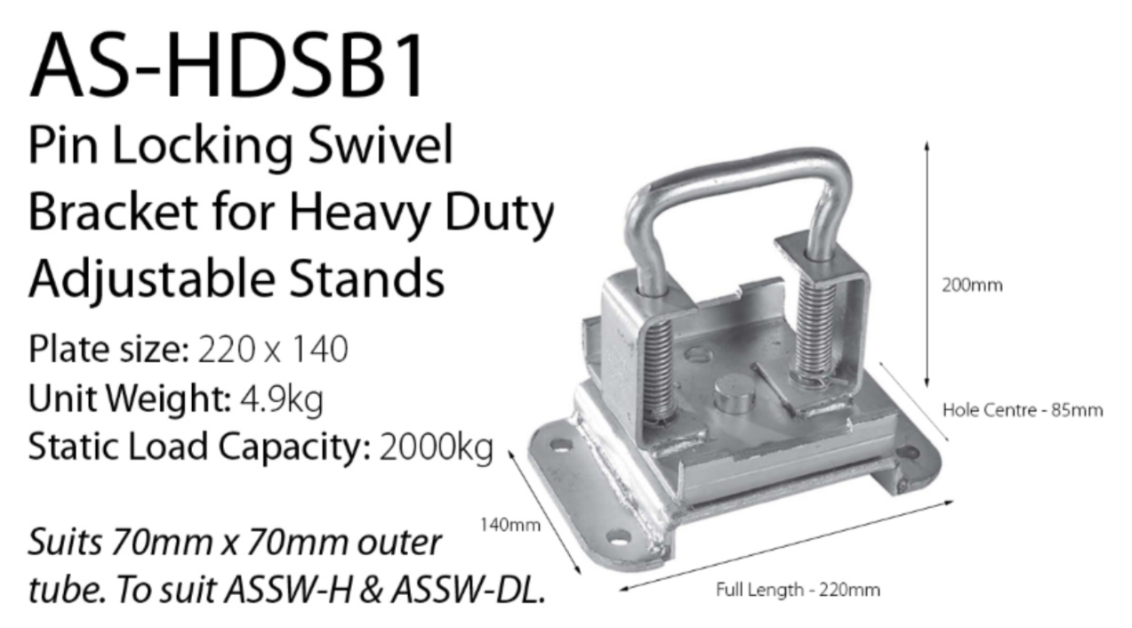 Manutec Swivel Bracket for Trailer Jockey Wheel Stand Heavy Duty 2000kg ...