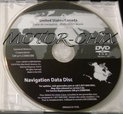 2007-2011 Chevy GMC Truck & SUV Navigation Map DVD Disc Version 7.0c GM ...