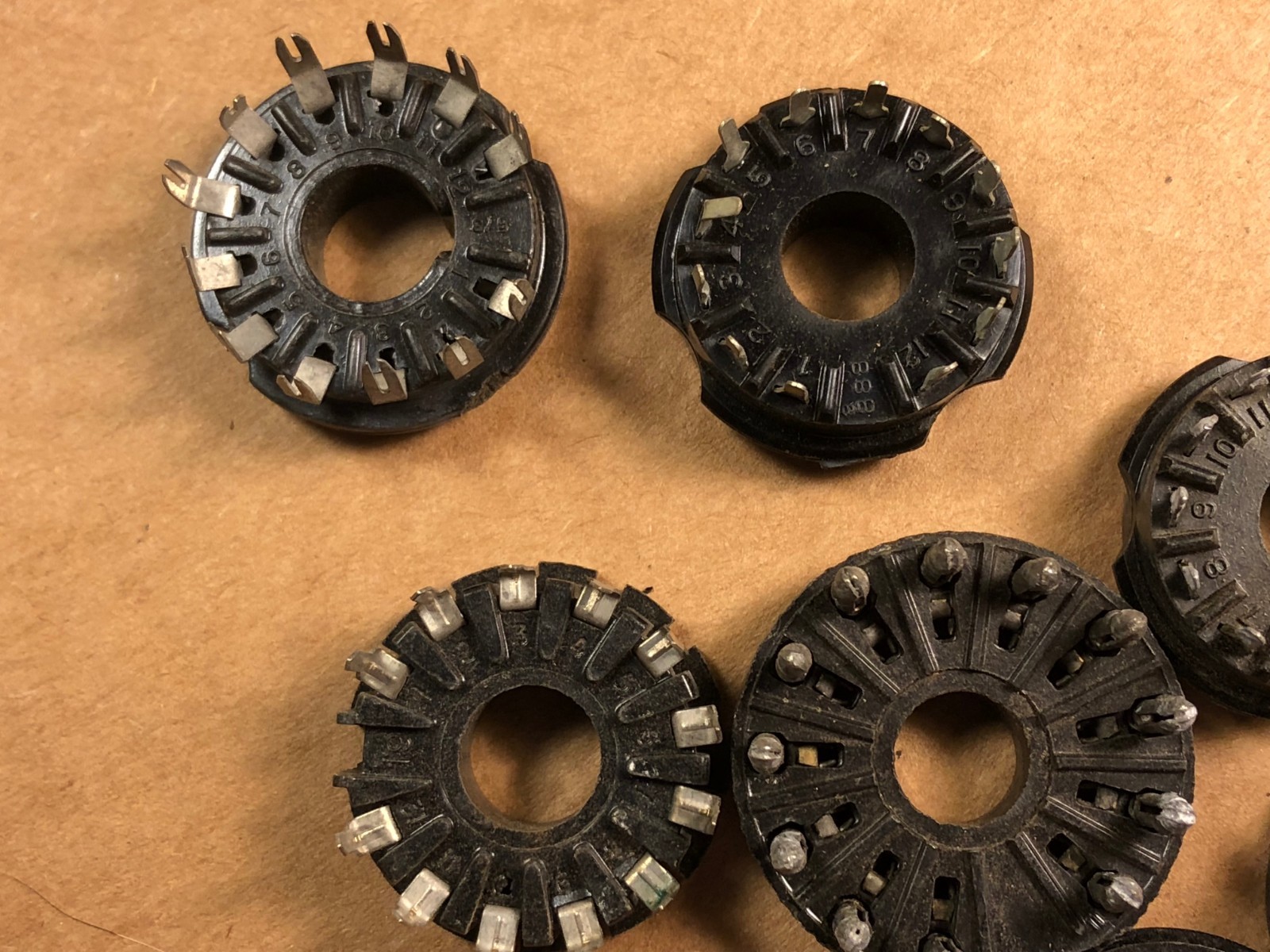 8 Vintage 12-Pin Compactron Vacuum Tube Sockets Ham Radio Amplifier ...