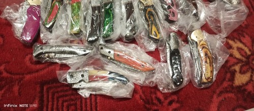 HF KNIVES SET OF 25 CUSTOM HANDMADE DAMASCUS & STEEL FOLDING HUNTING ...