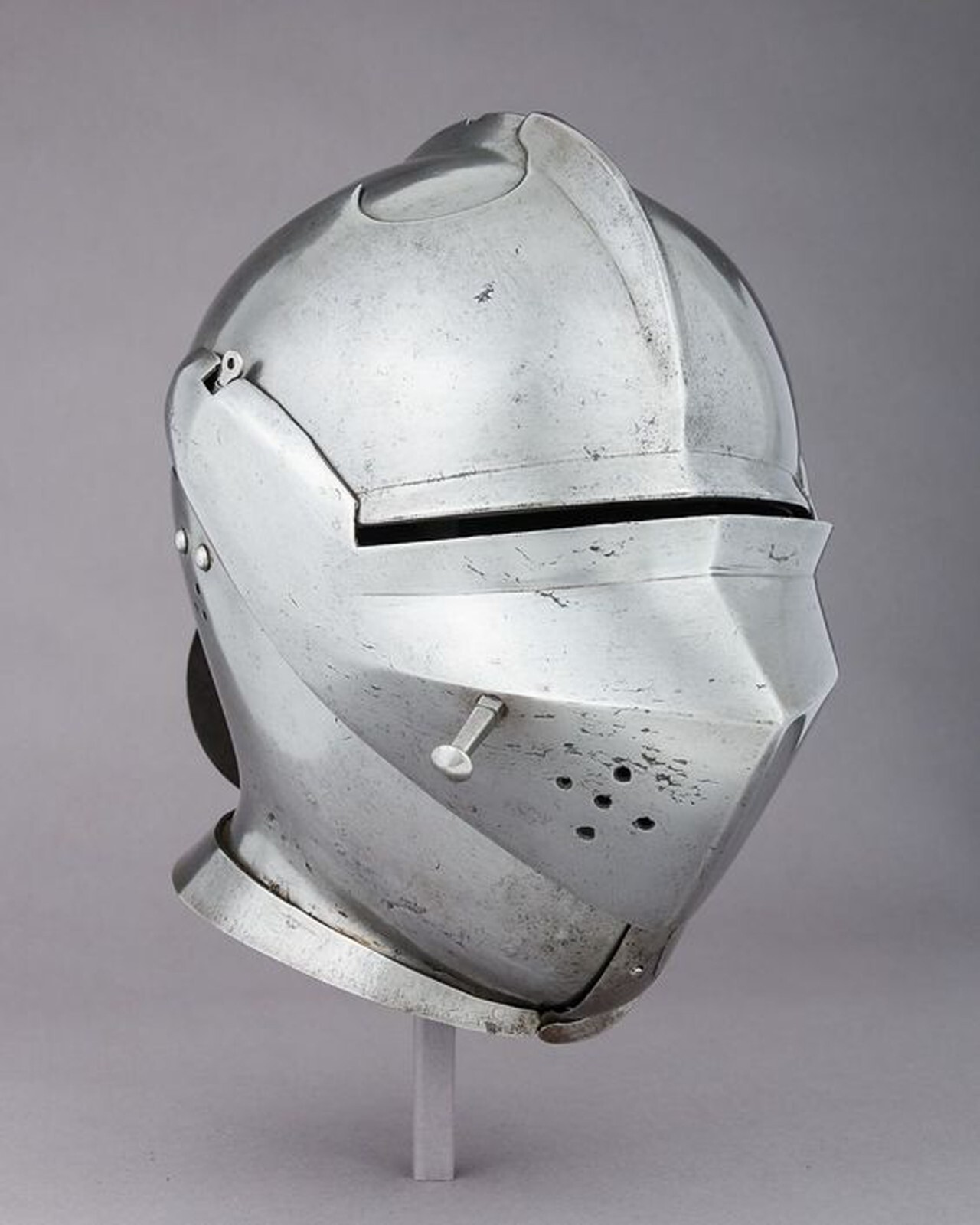 Medieval Italian Close Armet Helmet 14 Gauge Steel Knight Visor