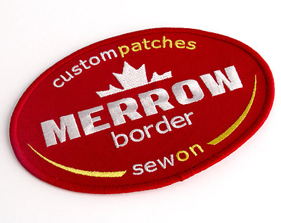 CUSTOM PATCHES, Merrow Border, Sew On, Sizes: 2 - 5 inches | eBay