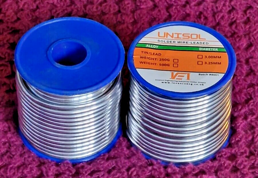 Plumbing/Capillary Solder/Soldering Wire Leaded 3mm 500g Reel/Spool ...