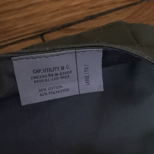 USMC Marine Corps Olive Green 8 Point Utility Cap EGA Emblem Size Large ...