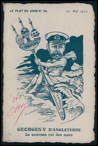 art Thomen autograph England sea King political humor caricature 1900s ...