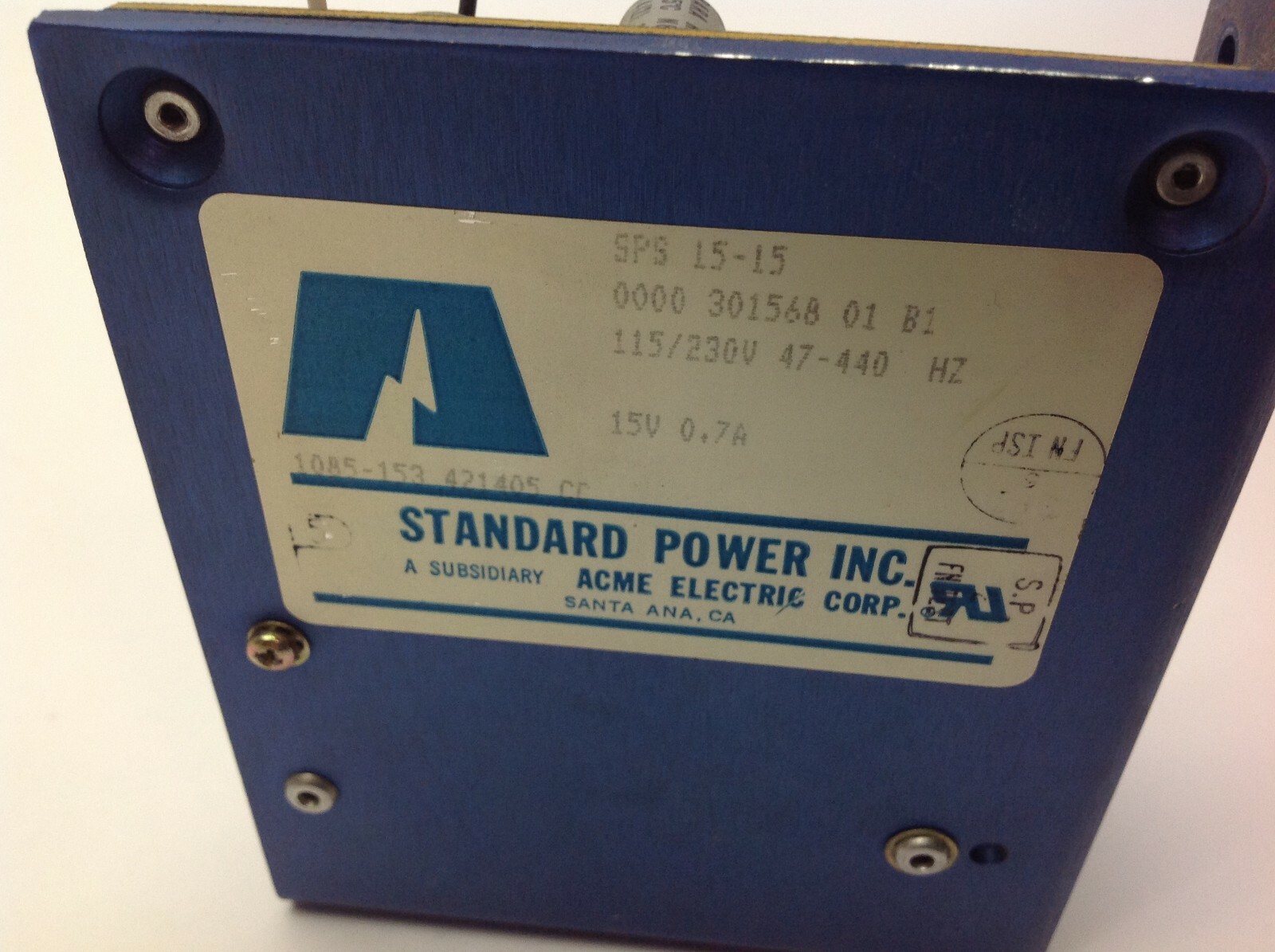 Standard Power Inc. SPS 15-15 Power Supply 15V 0.7A | eBay