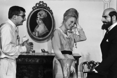 Claude Chabrol Michele Morgan and Charles Denner on the set of- 1962 ...