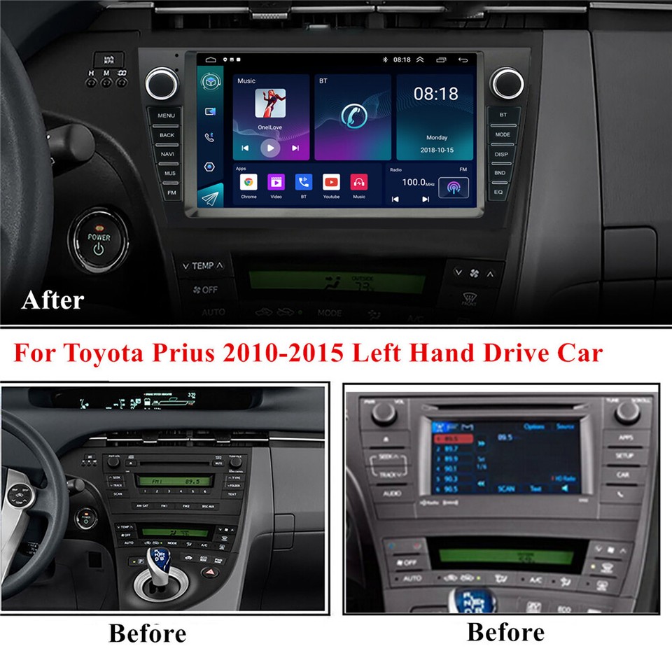 For 2010-2015 Toyota Prius Stereo Radio 9" Android 13.0 GPS Head Unit ...