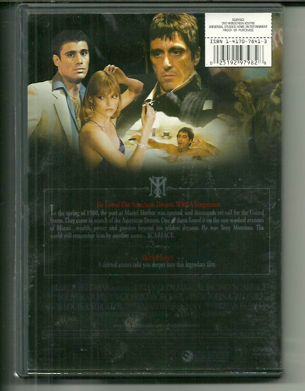 SCARFACE DVD AL PACINO 25192979828 | eBay