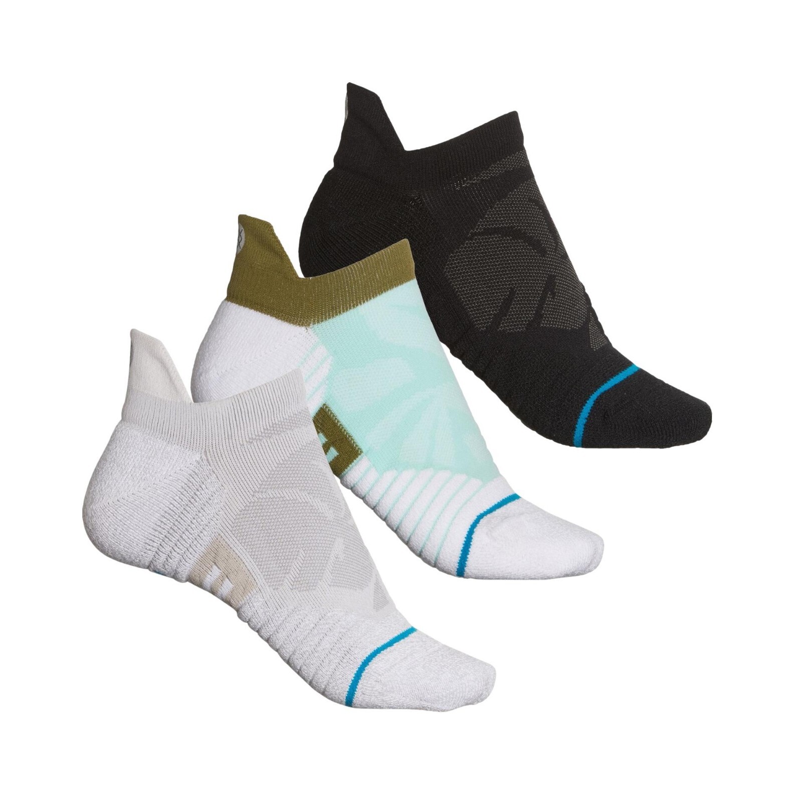 STANCE Invincible 3-Pack Mid Cushion Tab Height Socks Women's sz (5-7.5 ...