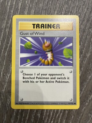 Pokemon TCG Card Gust of Wind Base Set 93/102 Regular 1999 | eBay