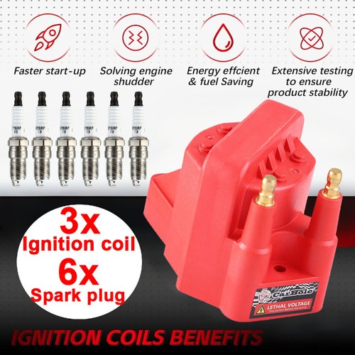 3x Ignition Coil Spark Plug For Holden Commodore VN VP VR VS VT VU VX ...