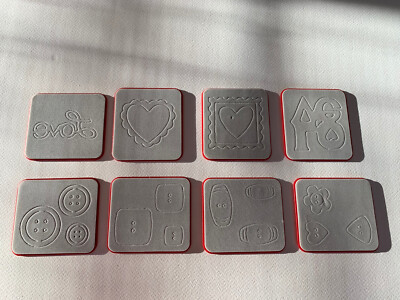 Lot Of 8 Sizzlits Dies: 4 Different Buttons & 4 Love/ Heart VGUC! | eBay