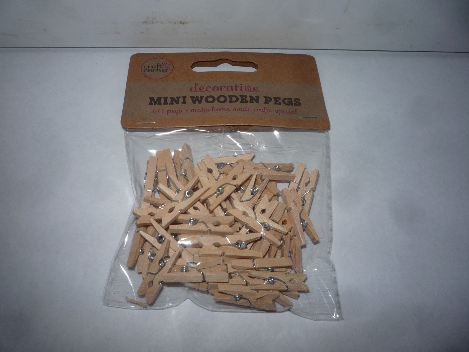 MINI WOODEN PEGS X 60 CRAFT WEDDING CARD HANGING PHOTO TINY SMALL | eBay UK