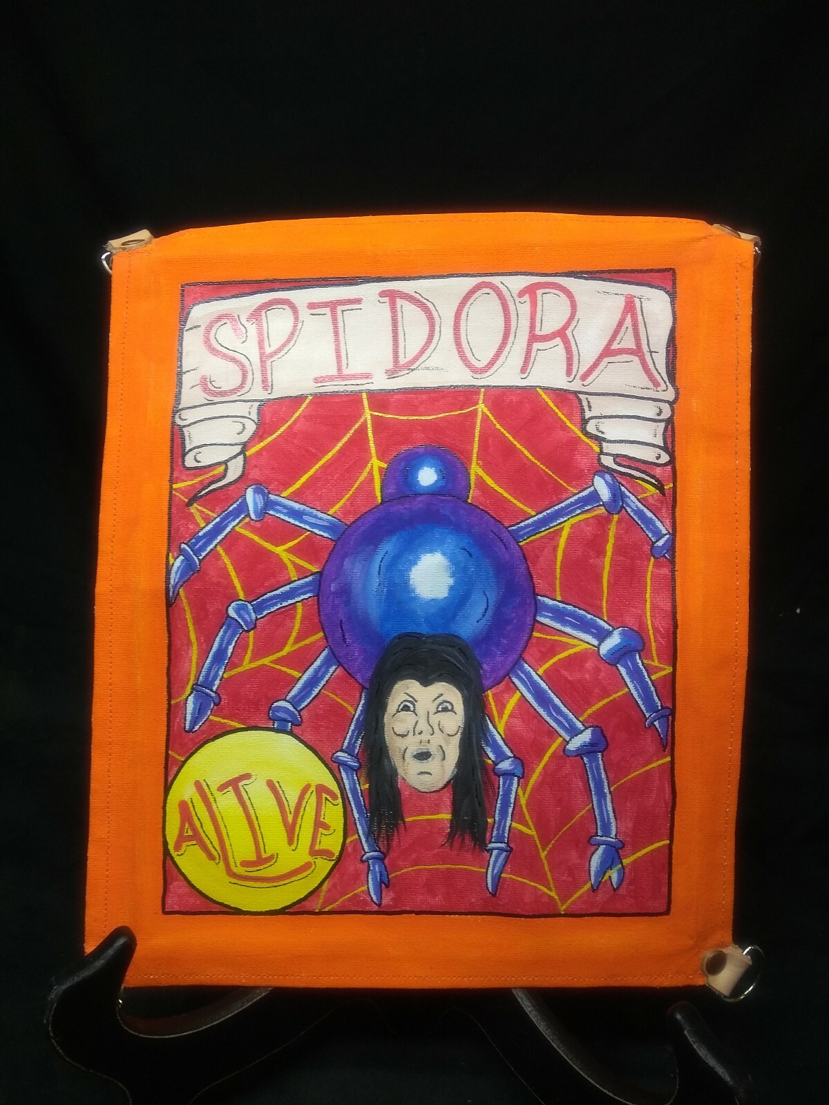MINI Spidora FREAK SIDESHOW CANVAS BANNER,OOAK,ODDITY,CIRCUS,CURIO ...