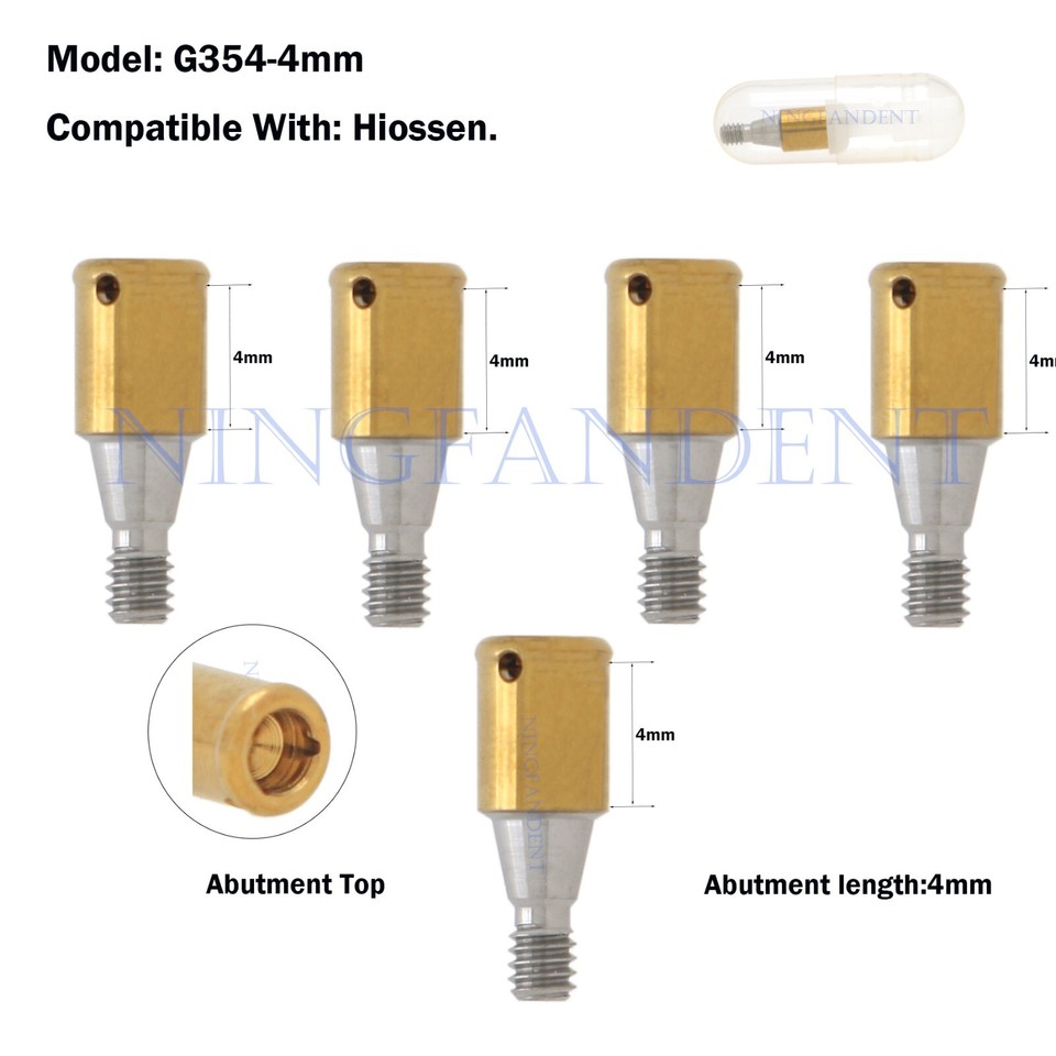 Dental Attachment Fit Hiossen Mini Abutment AH=4mm Implant Overdenture ...