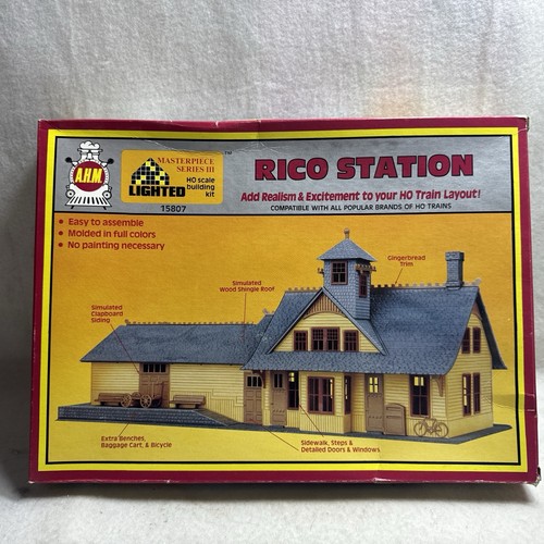 AHM Ho Scale Rico Station #15807 Kit Building For Model Trans Set ...