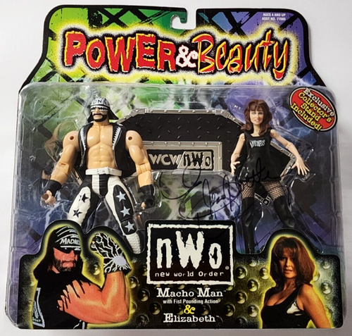1999 WCW Toy Biz Power & Beauty Macho Man & Miss Elizabeth SEALED MOC ...