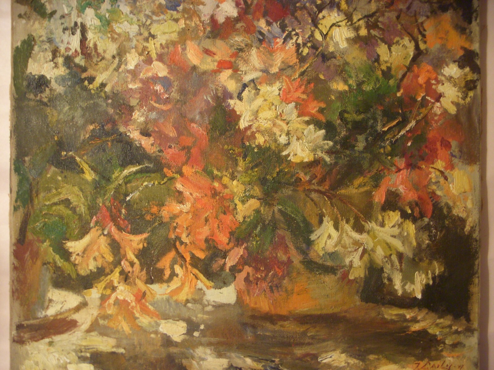 JĀNIS GAILIS LATVIAN / AMERICAN IMPRESSIONIST STILL LIFE OIL PAINTING ...