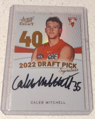 2023 Legacy Caleb Mitchell Draft Pick Signature Copper DPS DPSC40 085/ ...