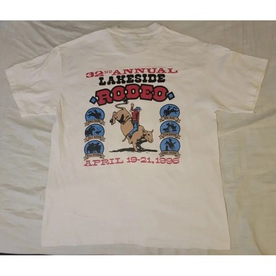 Vintage San Diego 32nd Annual Lakeside Rodeo Graphic Shirt Roping Bull ...