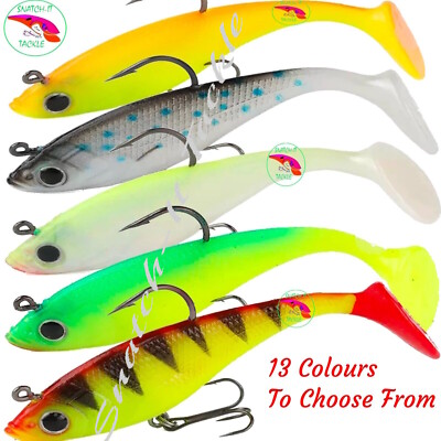 Soft Plastic Vibe Lures Flathead Jig Heads Barra Cod Snapper Jews ...