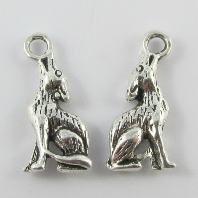 Bulk Howling Wolf Charm Pendant Animal Werewolf 20x10mm Select Qty ...