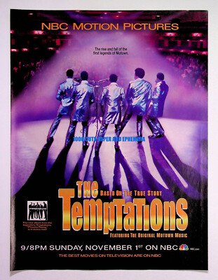 The Temptations NBC TV Channel 1998 Trade Print Magazine Ad Poster ...