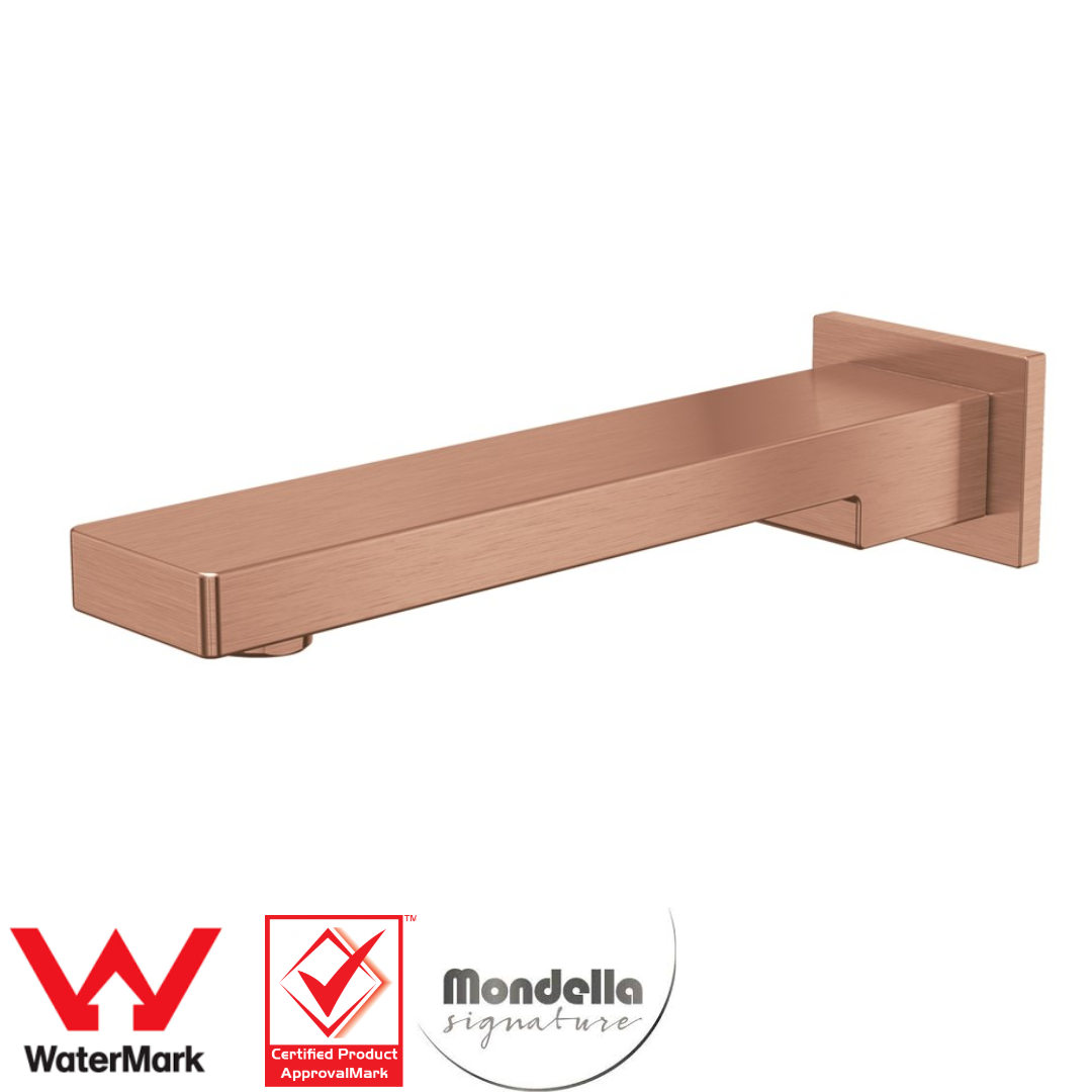 Mondella Signature 200mm Bath Spout Brushed Rose Gold Full Brass ...