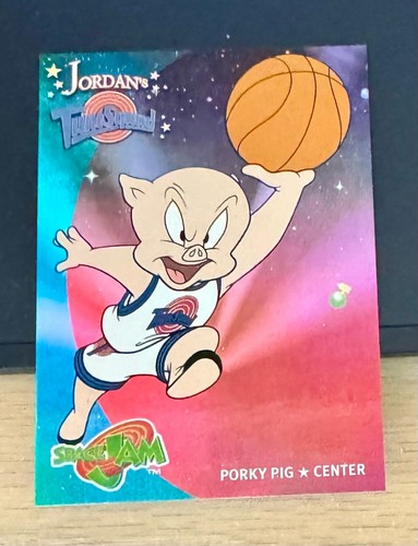 1996 Upper Deck Space Jam Series 1 Jordan's Tune Squad Porky Pig Card # ...