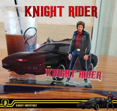 Knight Rider Michael Knight KITT Acrylic Standing figure Vintage Style ...