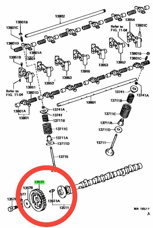Toyota Camshaft Timing Sprocket For Engine 18RG 18RGEU 2TG 2TGEU 3TGTEU ...