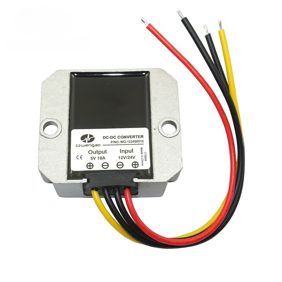 DC 12V 24V Step Down to 5V 10A buck Converter Regulator Power for Cars ...