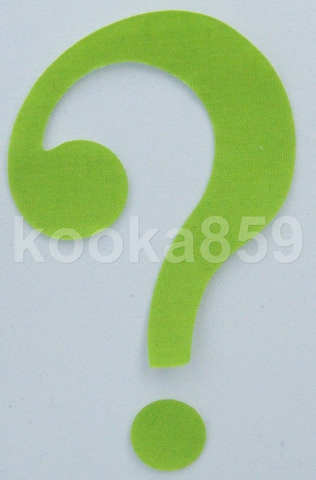 RIDDLER COSTUME 2" QUESTION MARK SYMBOL Arkham Asylum iron on tie patch ...